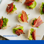 BLT Bites ~ Mini Bacon, Lettuce and Tomato Sandwiches
