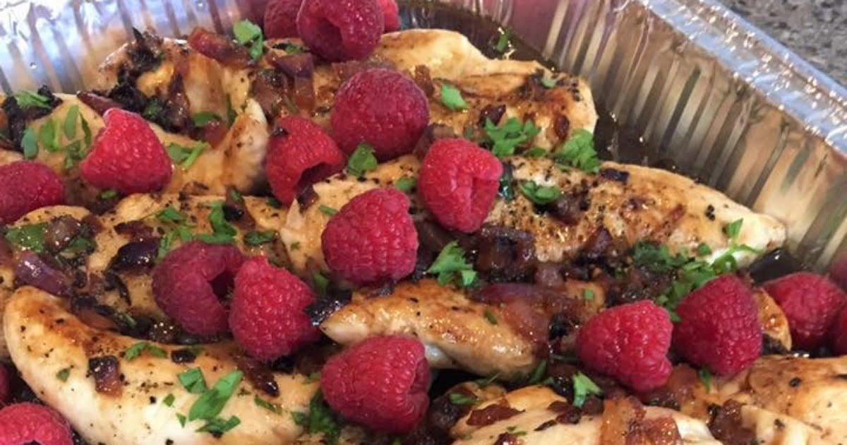 Raspberry Chicken with Toasted Almonds
