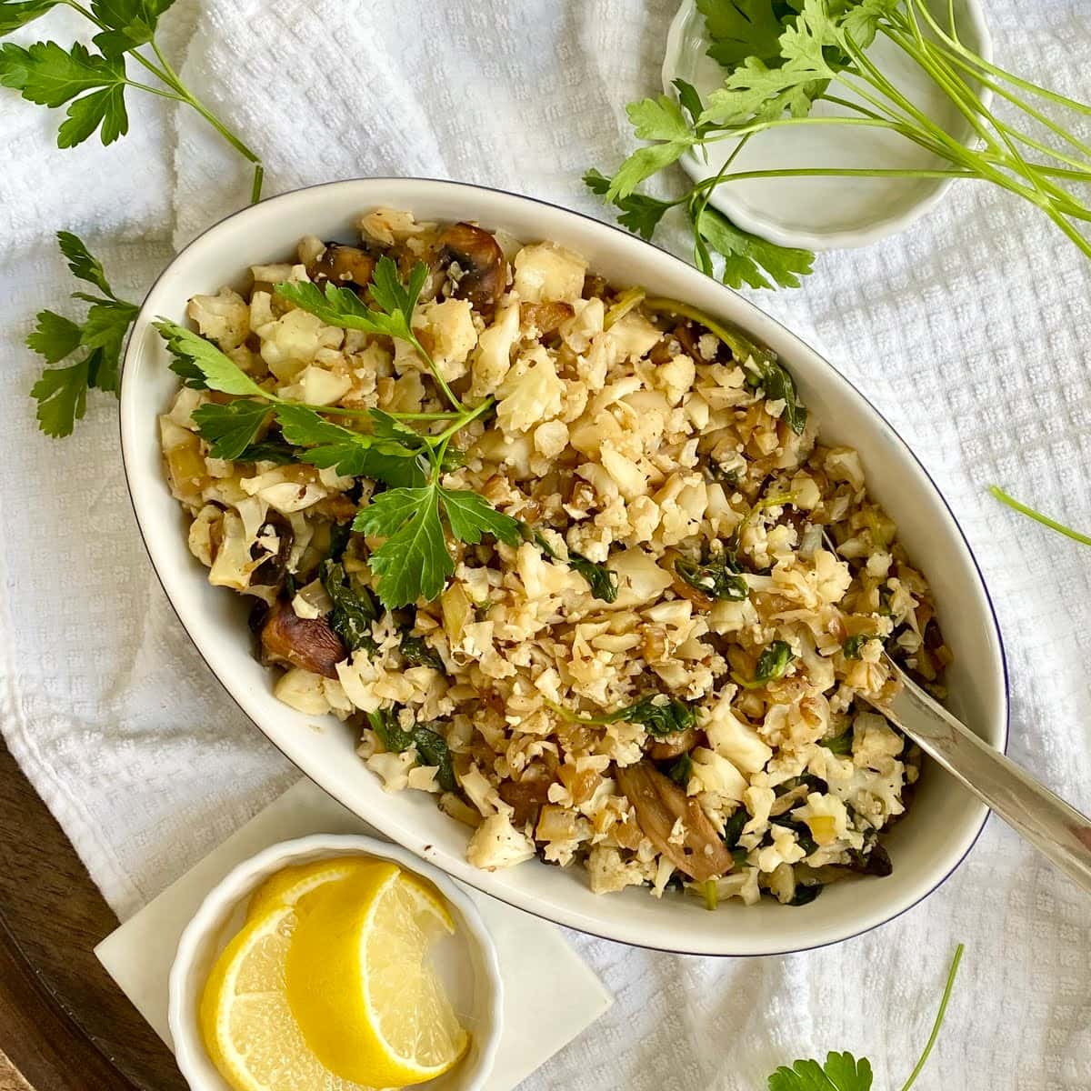 Cauliflower Rice Pilaf {20 Minute Recipe}