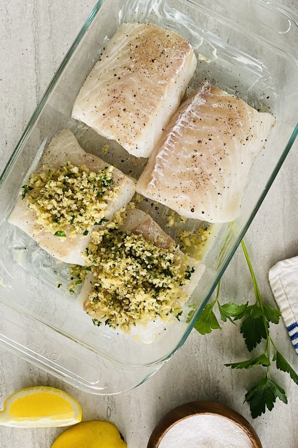 Baked Cod with Crispy Garlic Herb Panko