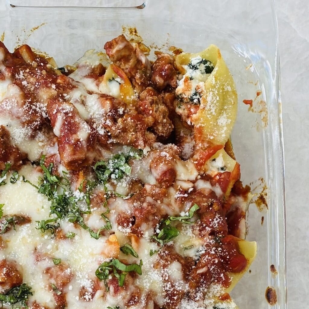 Stuffed Pasta Shells with Italian Sausage