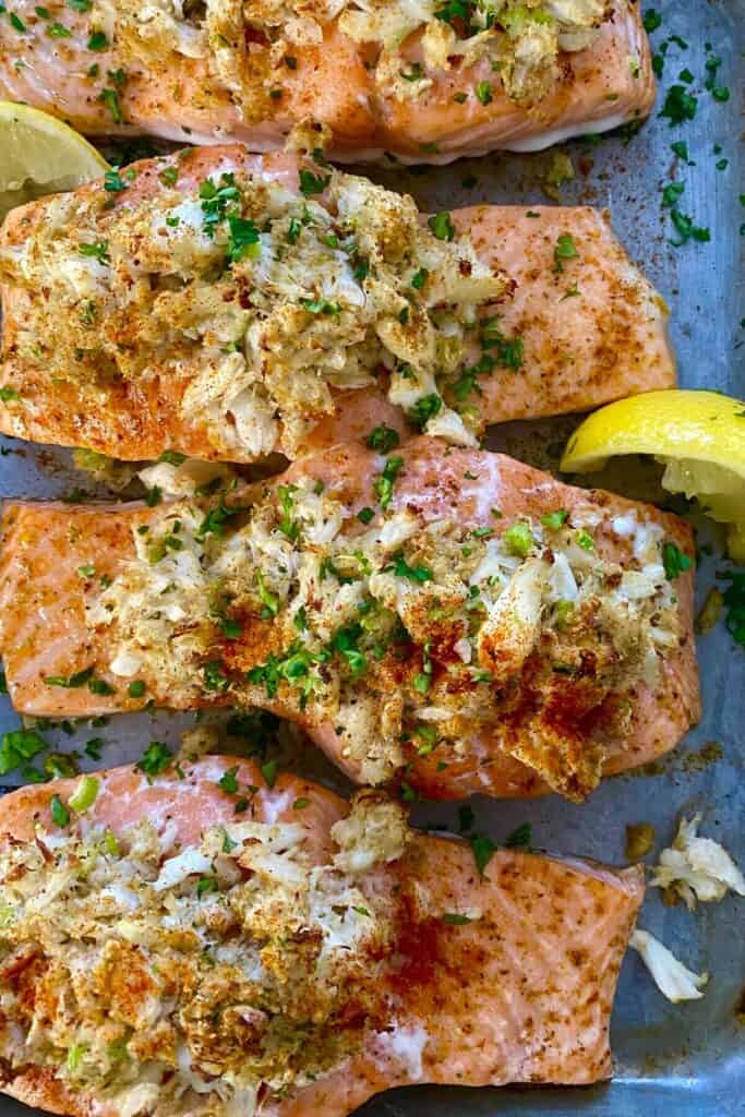 Lump Crab Stuffed Salmon