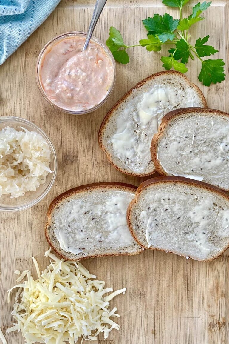 Wild Cod Fish Reuben Sandwich with 30 Second Russian Dressing