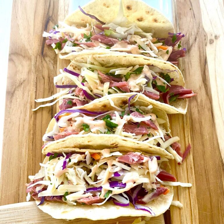 Irish Tacos with Corned Beef and Cabbage