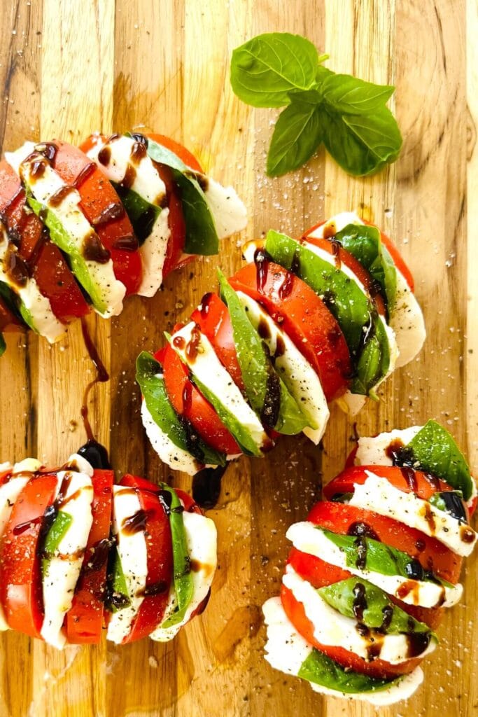Stuffed Tomato, Mozzarella and Basil Caprese Salad