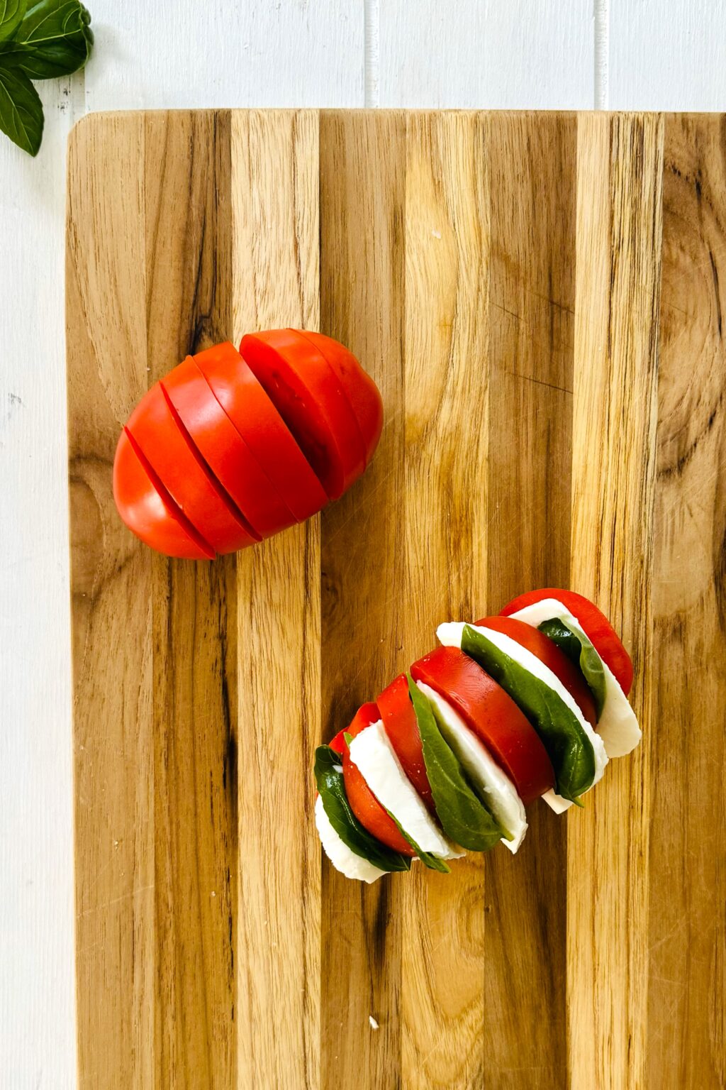 Stuffed Tomato, Mozzarella and Basil Caprese Salad