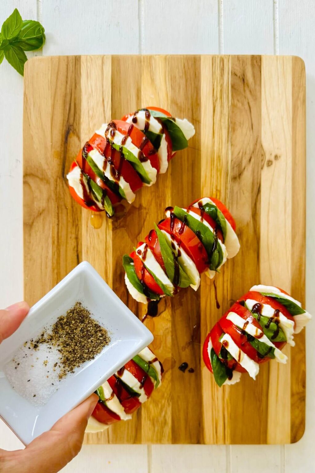 Stuffed Tomato, Mozzarella and Basil Caprese Salad