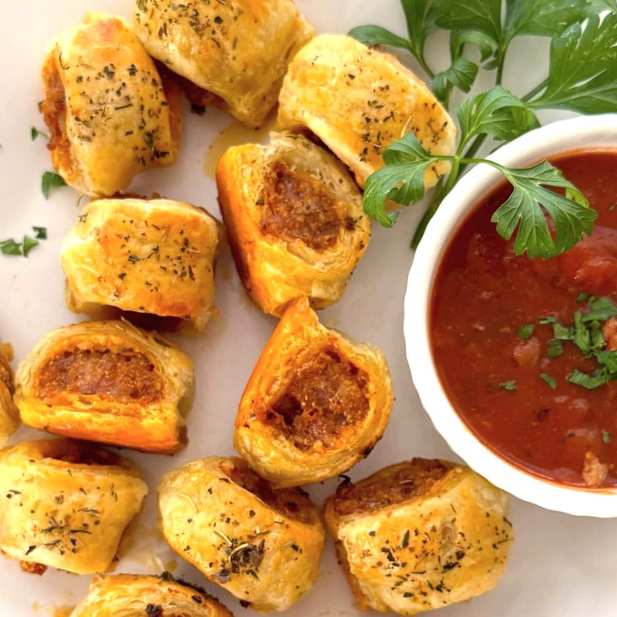 Homemade Sausage Rolls aka Pizza Rolls!